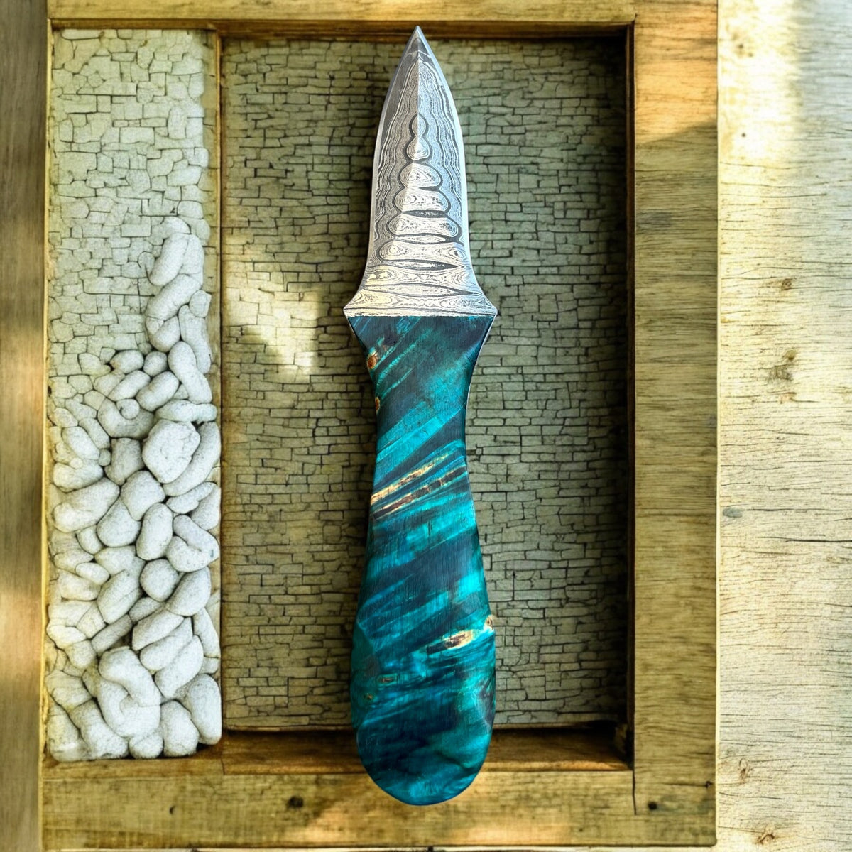 Damascus Steel Oyster Knife by O'Connor Woodworking