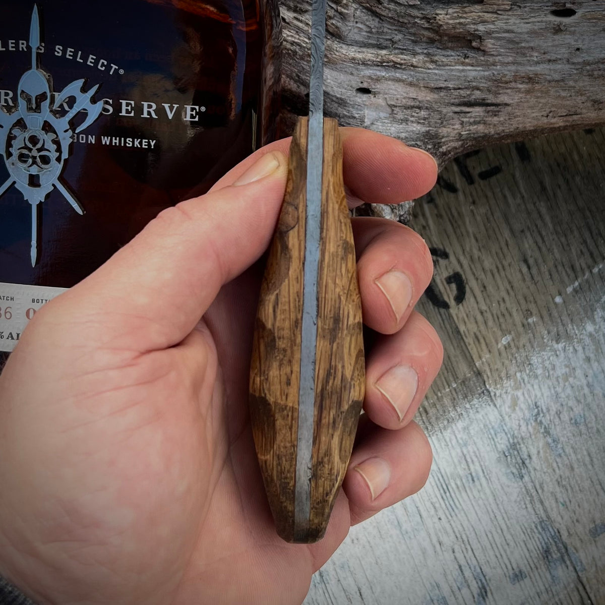 Woodford Reserve Barrelhead Damascus Steel Mini Cleaver – O'Connor ...